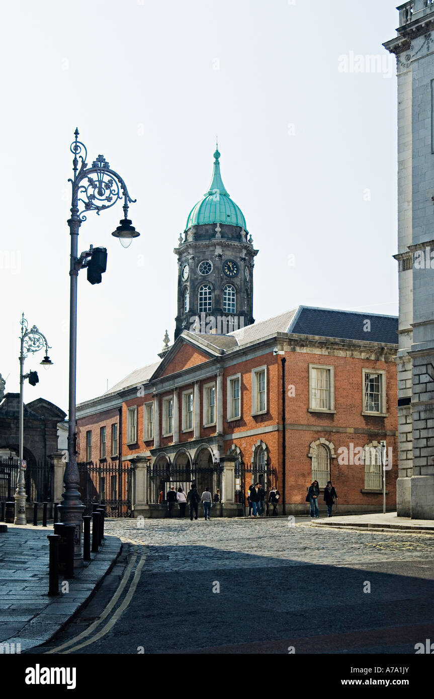 Dublin Castle entrance on Cork Hill, seen from Dame Street Stock Photo ...