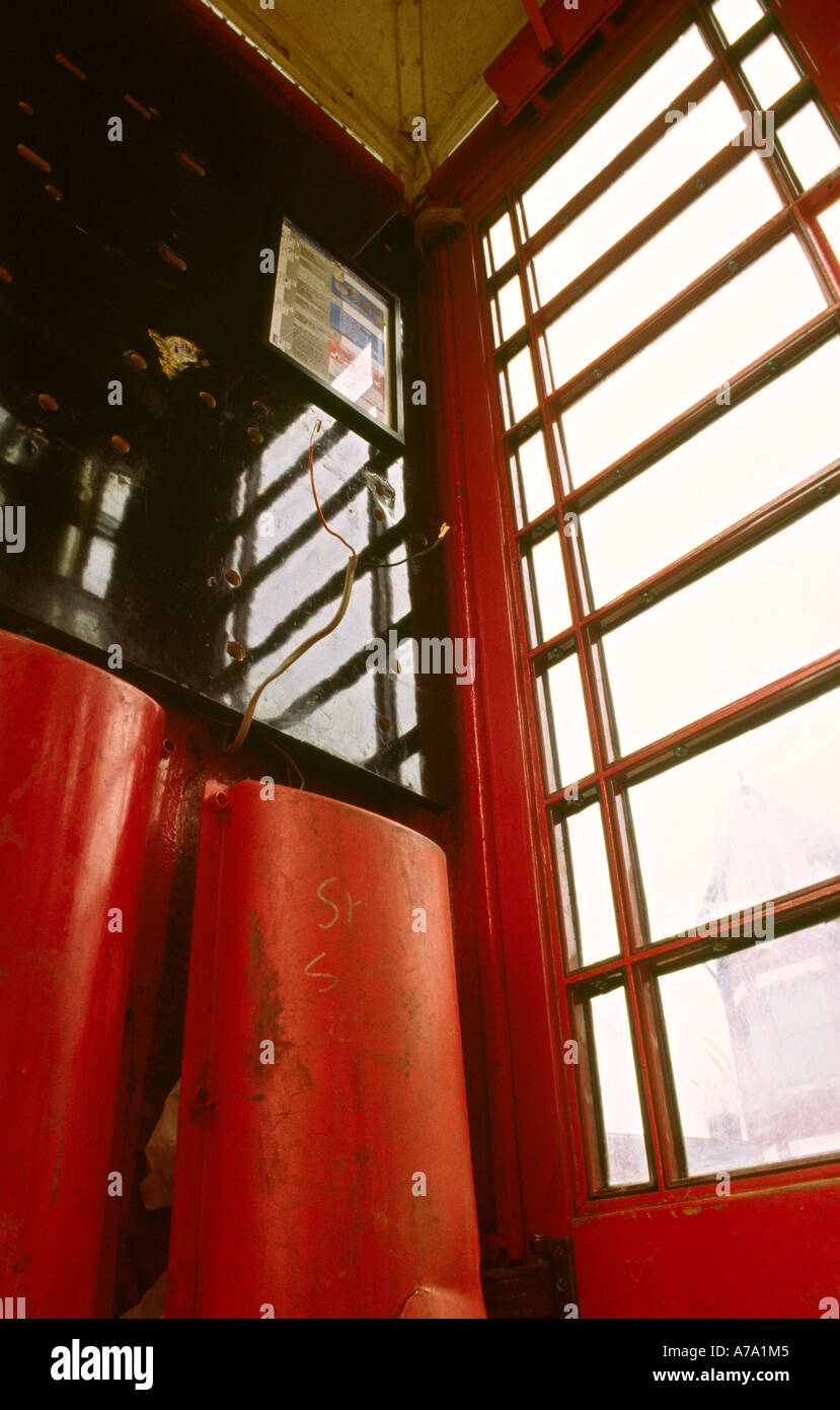 Red Phone Box Interior Stock Photos & Red Phone Box Interior Stock ...