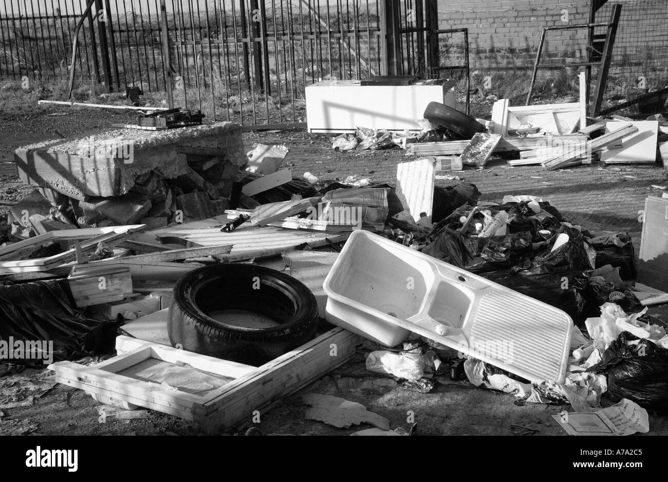 Fly tipping site Stock Photo - Alamy