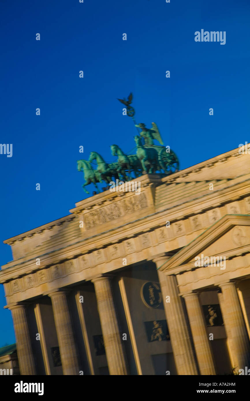 Brandenburger Tor Brandenburg Gate Berlin Germany Reflection In Glass ...