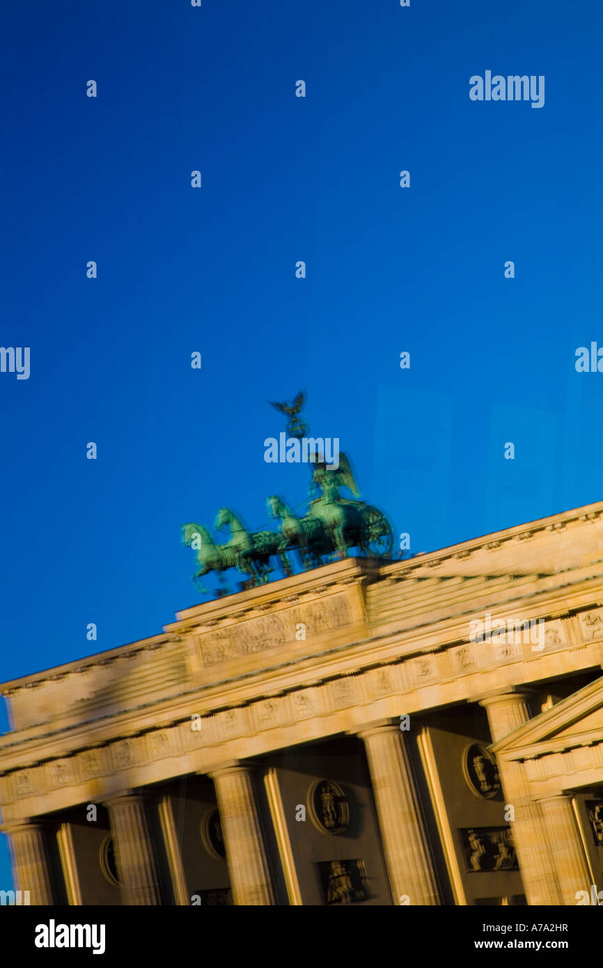 Brandenburger Tor Brandenburg Gate Berlin Germany Reflection In Glass ...