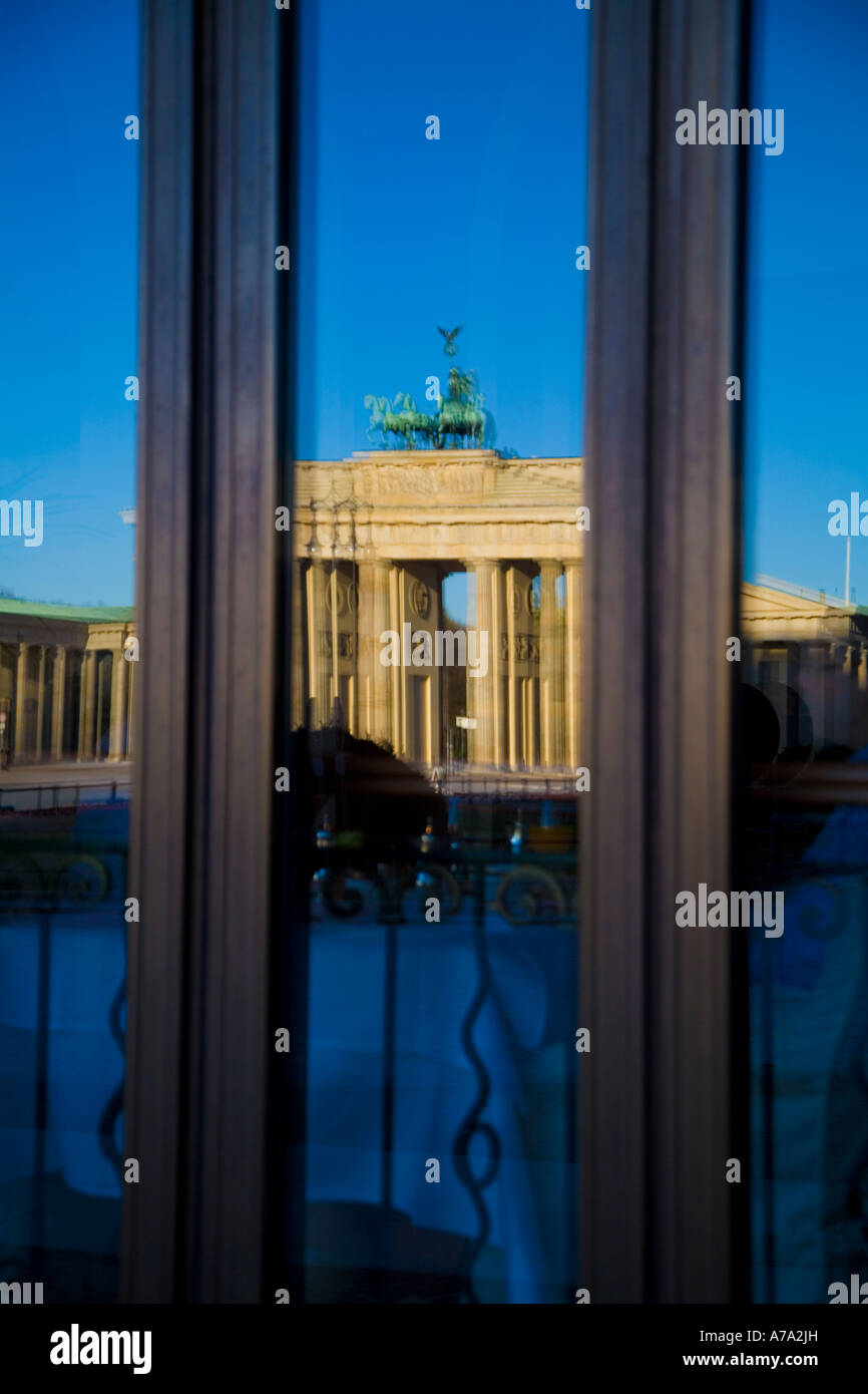 Brandenburger Gate in window Stock Photo - Alamy
