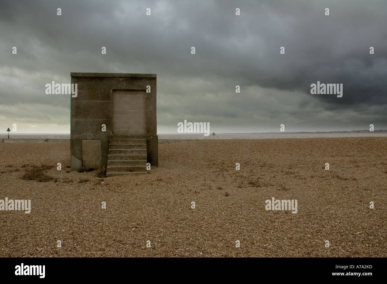 WW2 military defences on a beach Stock Photo - Alamy
