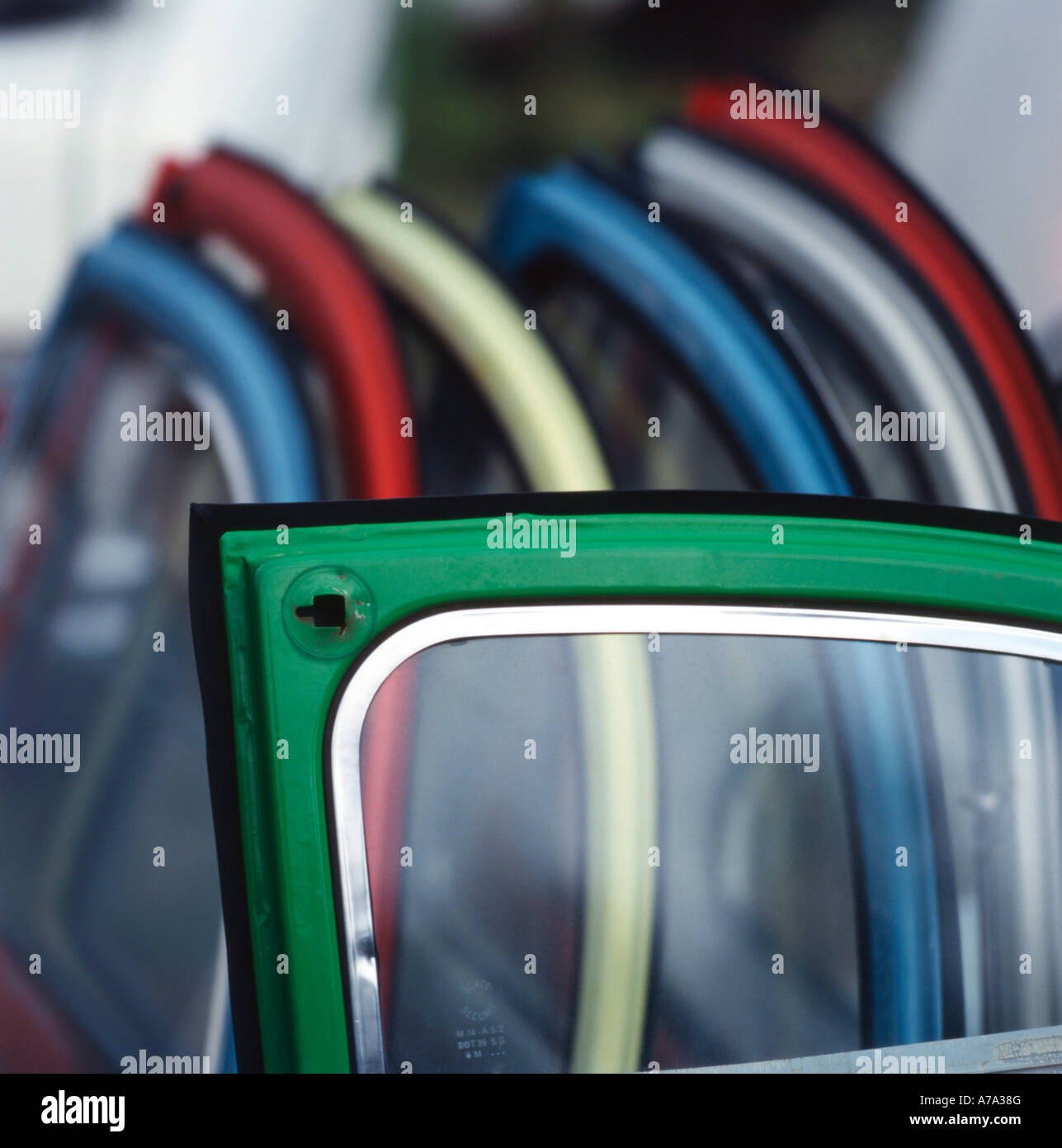 Car doors of the Citroen 2CV car, the legendary French vehicle Stock ...