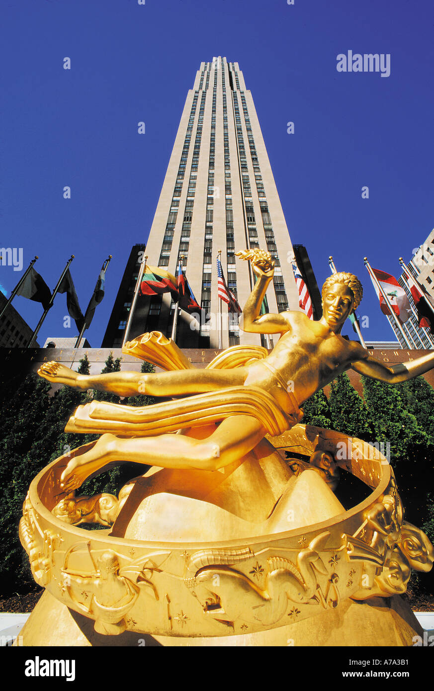 Prometheus Rockefeller Center Manhattan New York Stock Photo - Alamy