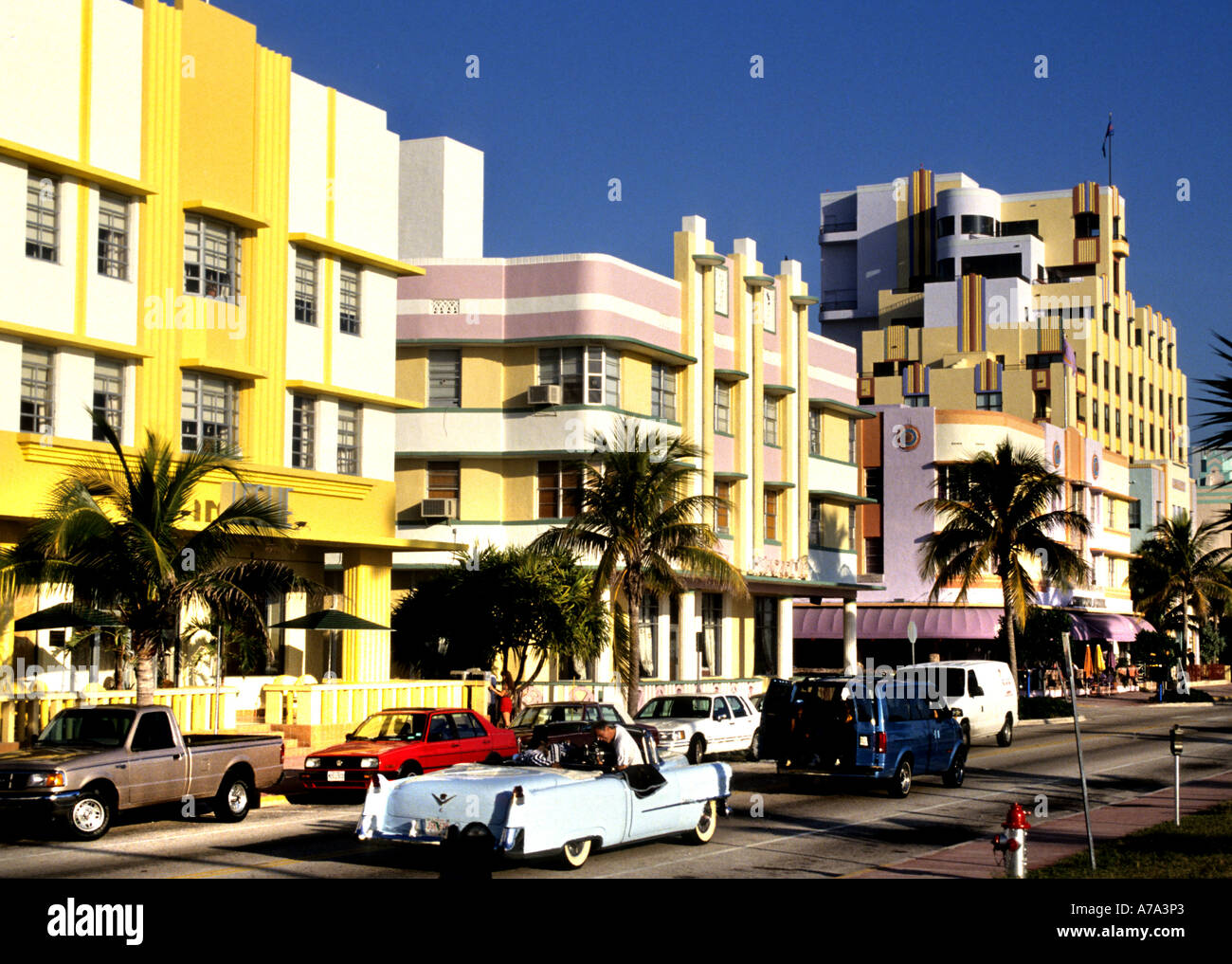 Miami Beach Art Deco historic district Florida USA Stock Photo - Alamy
