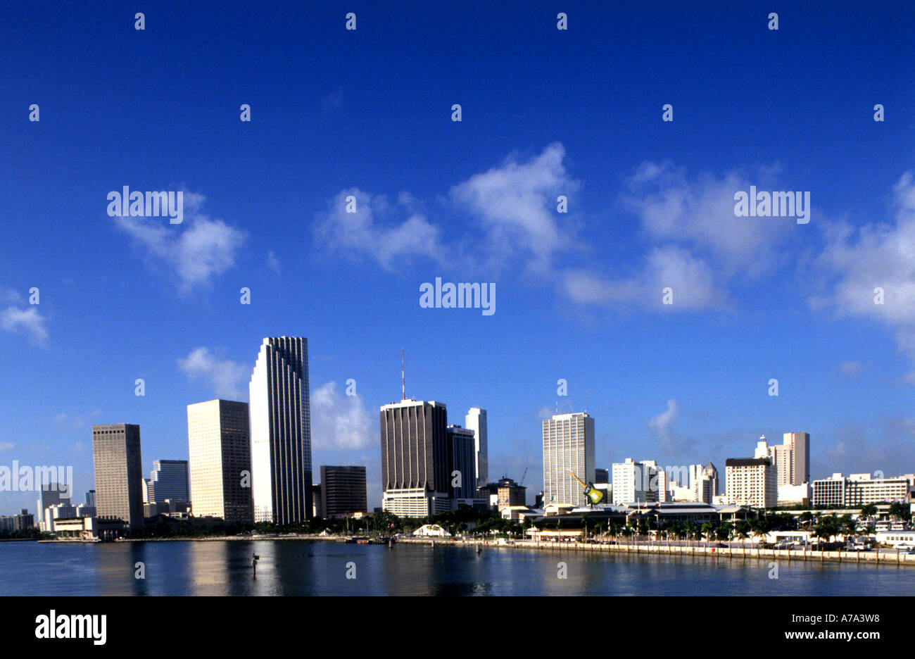 Downtown town city Miami Florida United States Stock Photo - Alamy