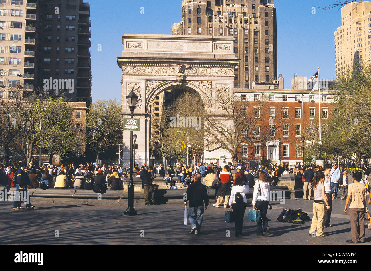 Washington Square Park Greenwich Village Manhattan New York Stock Photo ...
