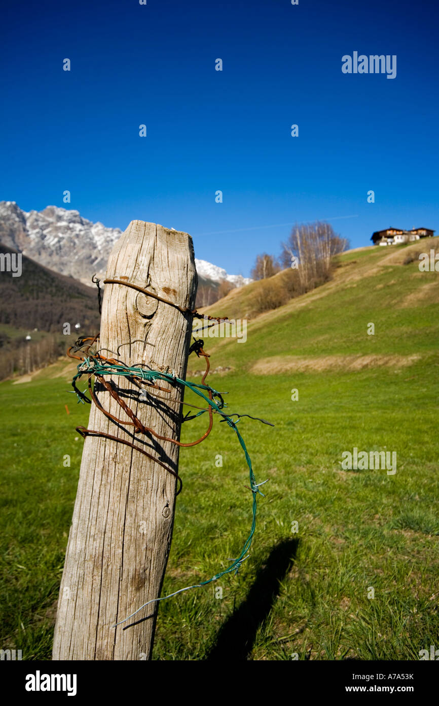 Human sign in an alpine valley Stock Photo - Alamy