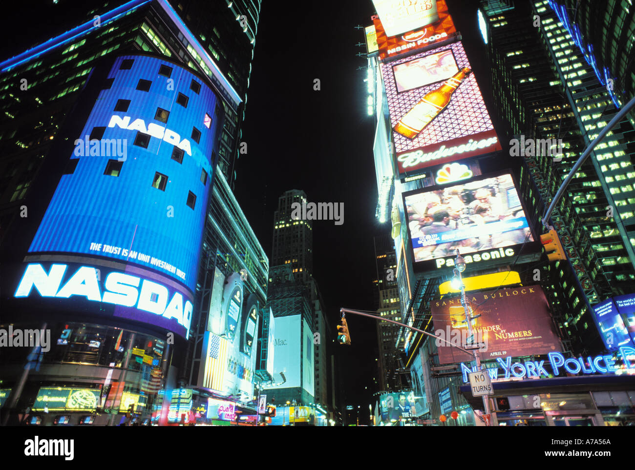 NASDAQ Board Times Square Manhattan New York Stock Photo - Alamy