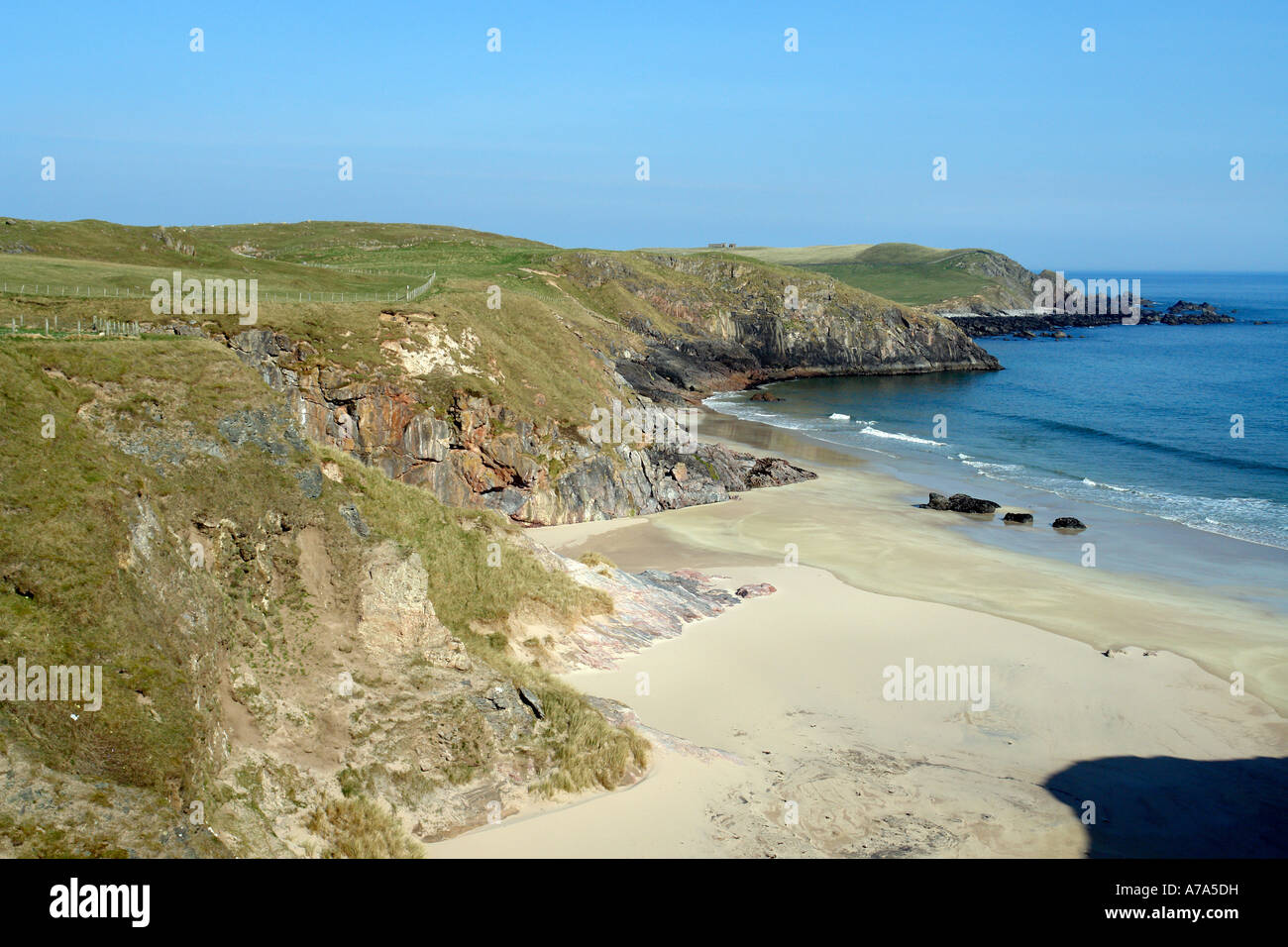Sango Bay beach Durness Sutherland Highland Scotland with beautiful and ...
