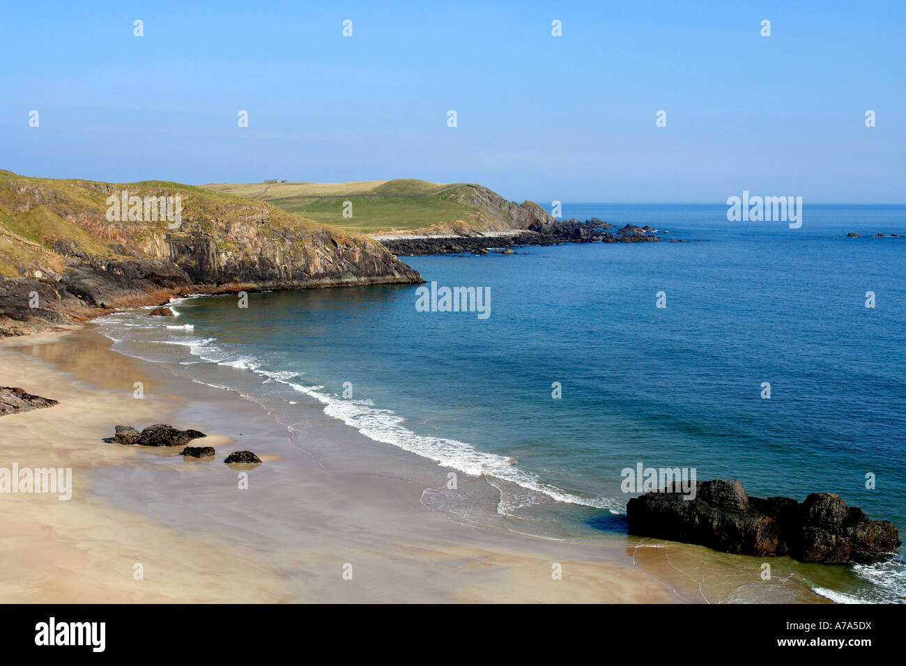 Sango Bay beach Durness Sutherland Scotland with beautiful and clean ...
