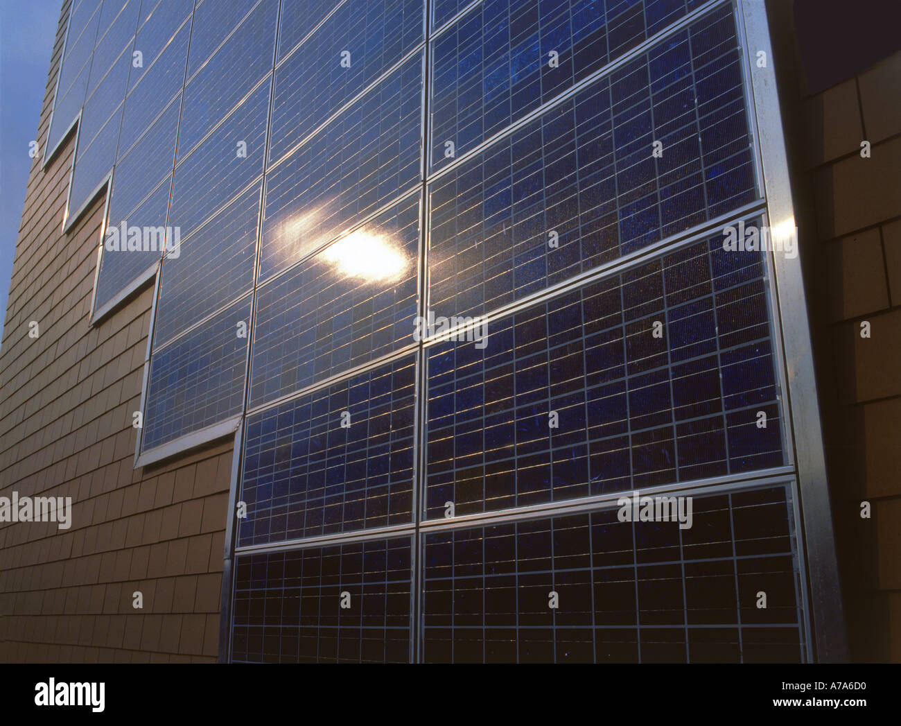 solar power solarcells at facade Stock Photo - Alamy