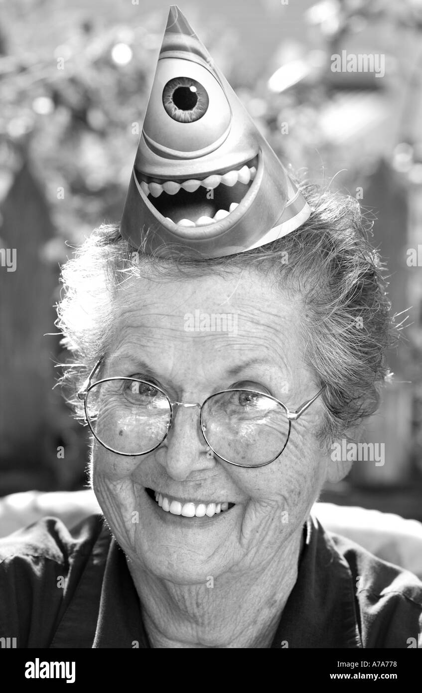 Party hat birthday Black and White Stock Photos & Images - Alamy