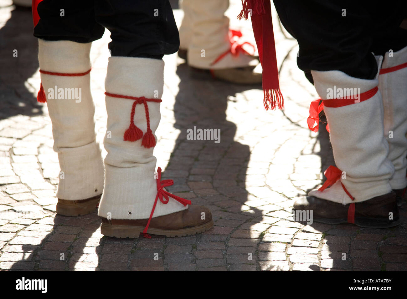 Traditional breeches. Bormio Easter parade in costume, Italy Stock ...