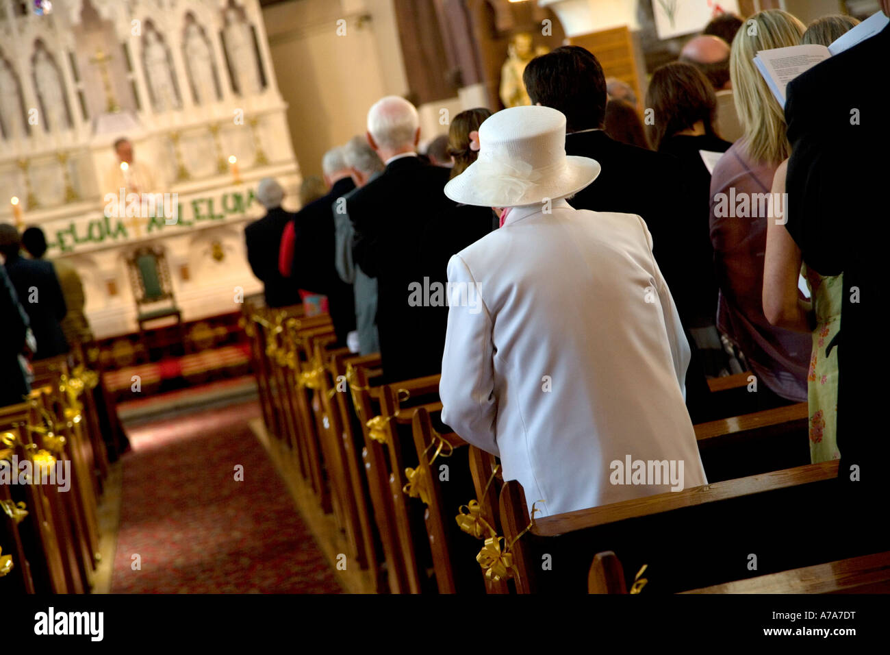 Congregation in church Stock Photo - Alamy