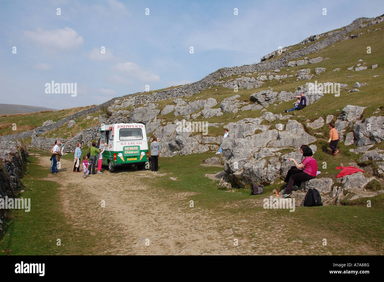 Ice Cream Van at the top of the Ingleton Waterfalls Trail in the ...