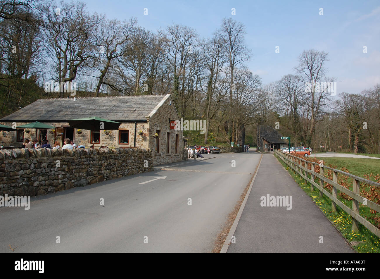 View of the new Cafe at the base of the Ingleton Waterfalls Trail ...