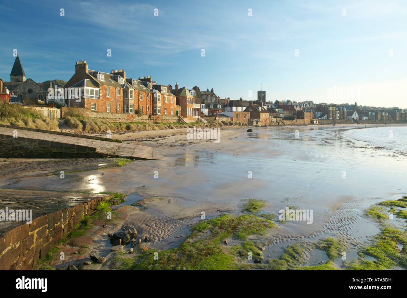 The beach and seafront of North Berwick Bay, North Berwick, East ...