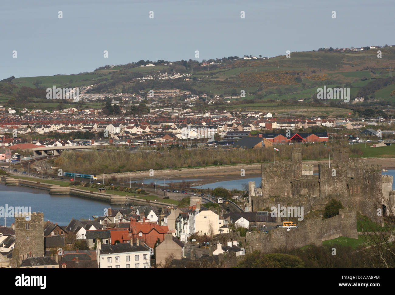 Llandudno junction and conwy conway north wales hi-res stock ...