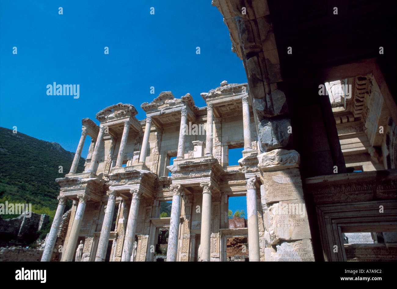 Asia Turkey Ephesus Antique Library Celsus Ephesos Stock Photo - Alamy