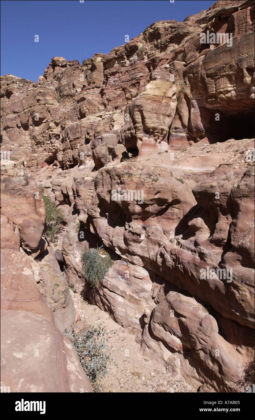 Dessert rock scene, Petra Jordan Stock Photo - Alamy