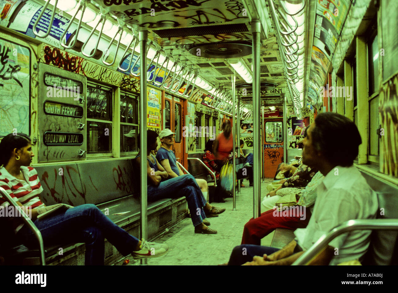 New York Subway at Night Stock Photo - Alamy