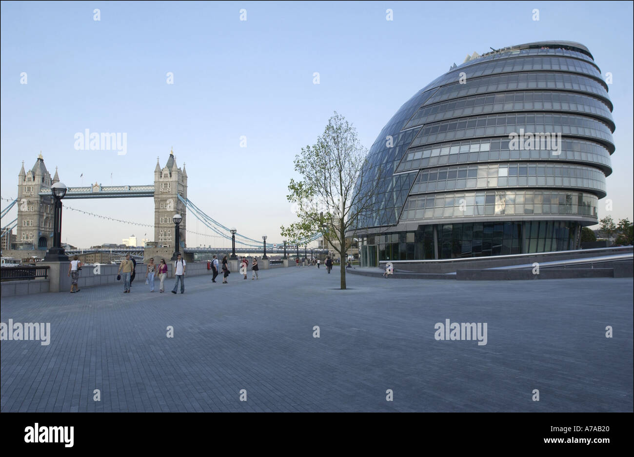 Ken Livingstone's GLA building and Tower Bridge London Stock Photo - Alamy