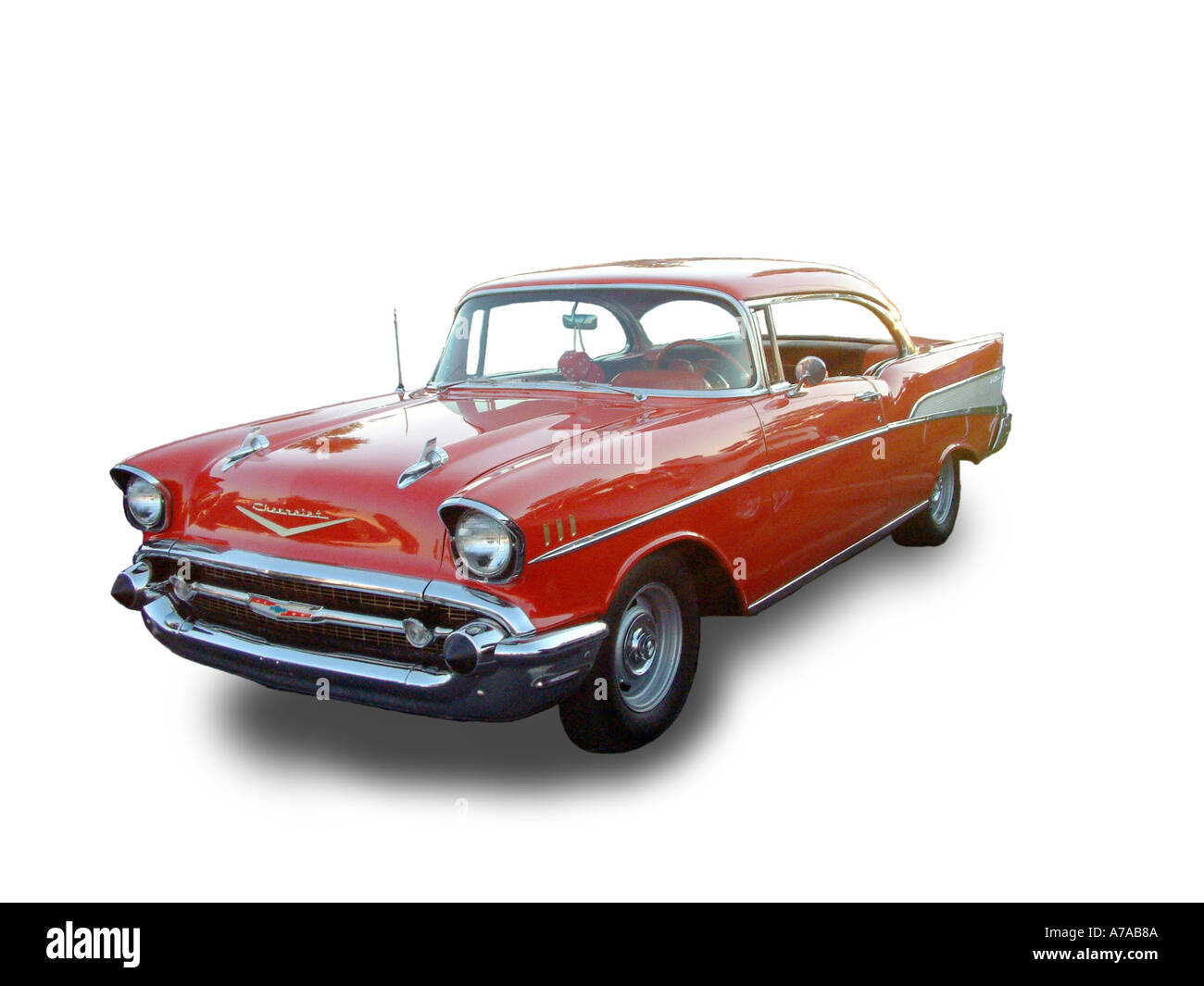 Red 1957 chevrolet bel air Cut Out Stock Images & Pictures - Alamy