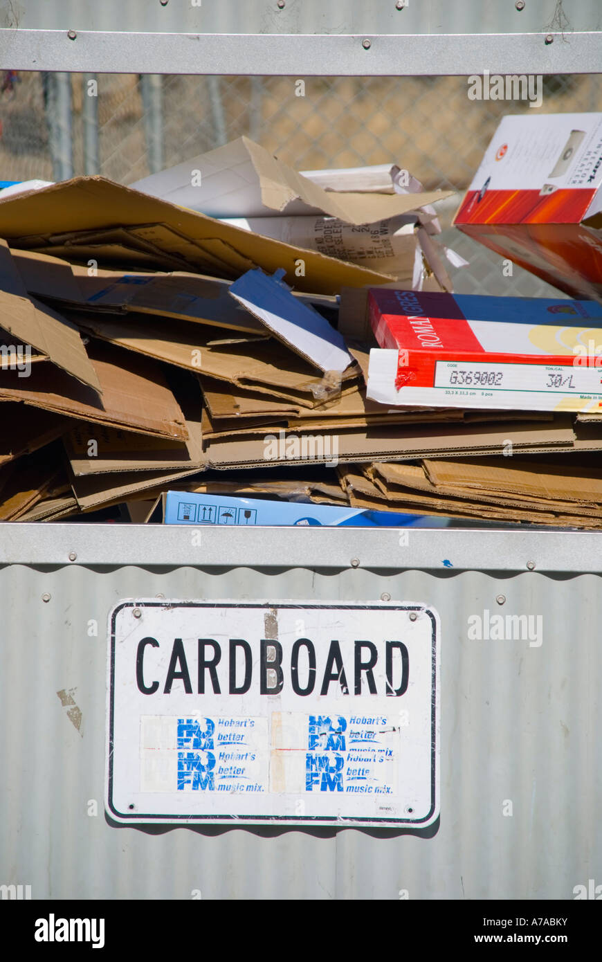 Cardboard for recycling Stock Photo - Alamy