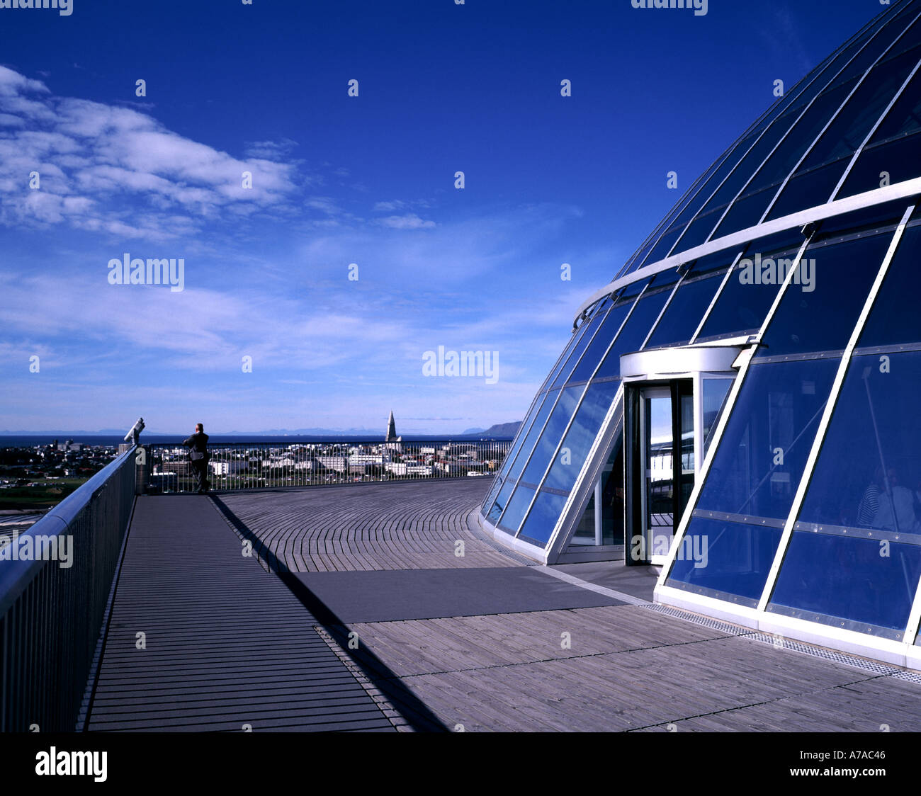 Glass dome Building Reykjavik Iceland restaurant and observation ...