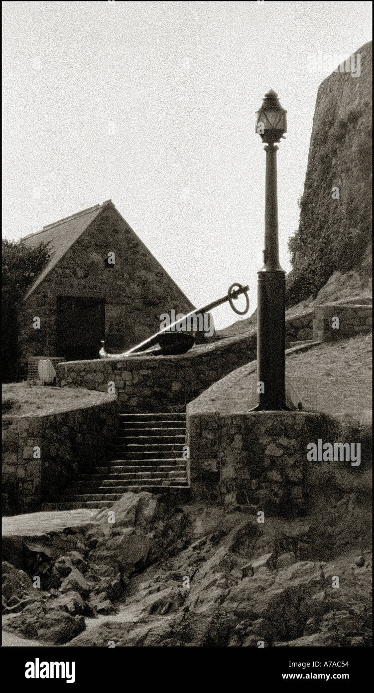 Stairs and lamp Cup and Saucer Fort Grey Guernsey Channel Isles UK ...