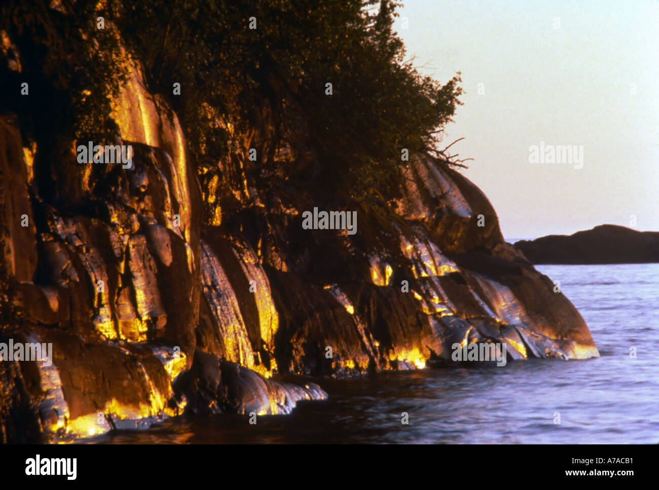Bleeding Rocks Lake Superior Stock Photo - Alamy