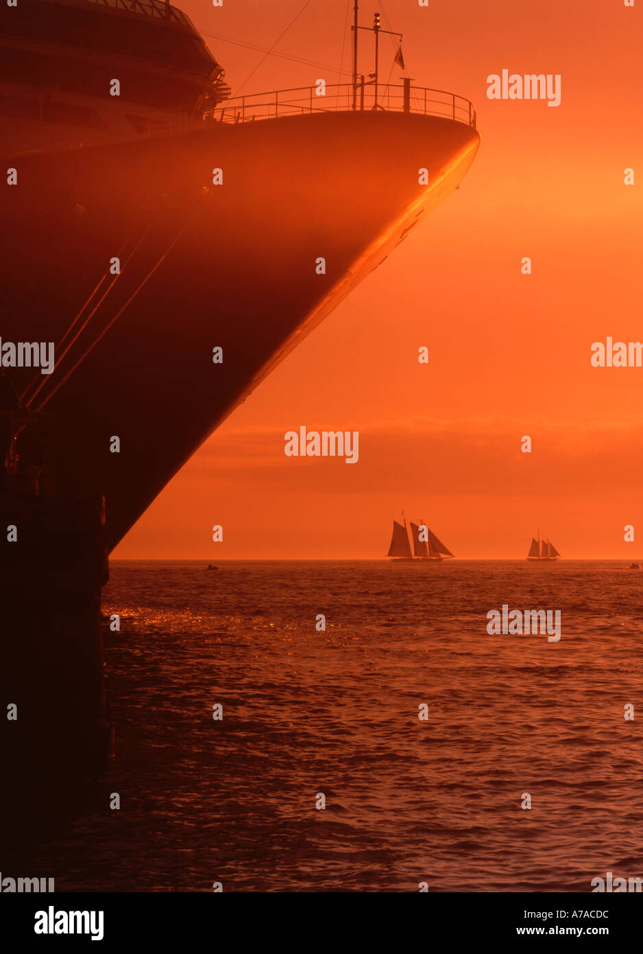 Cruise ship at dusk Stock Photo - Alamy