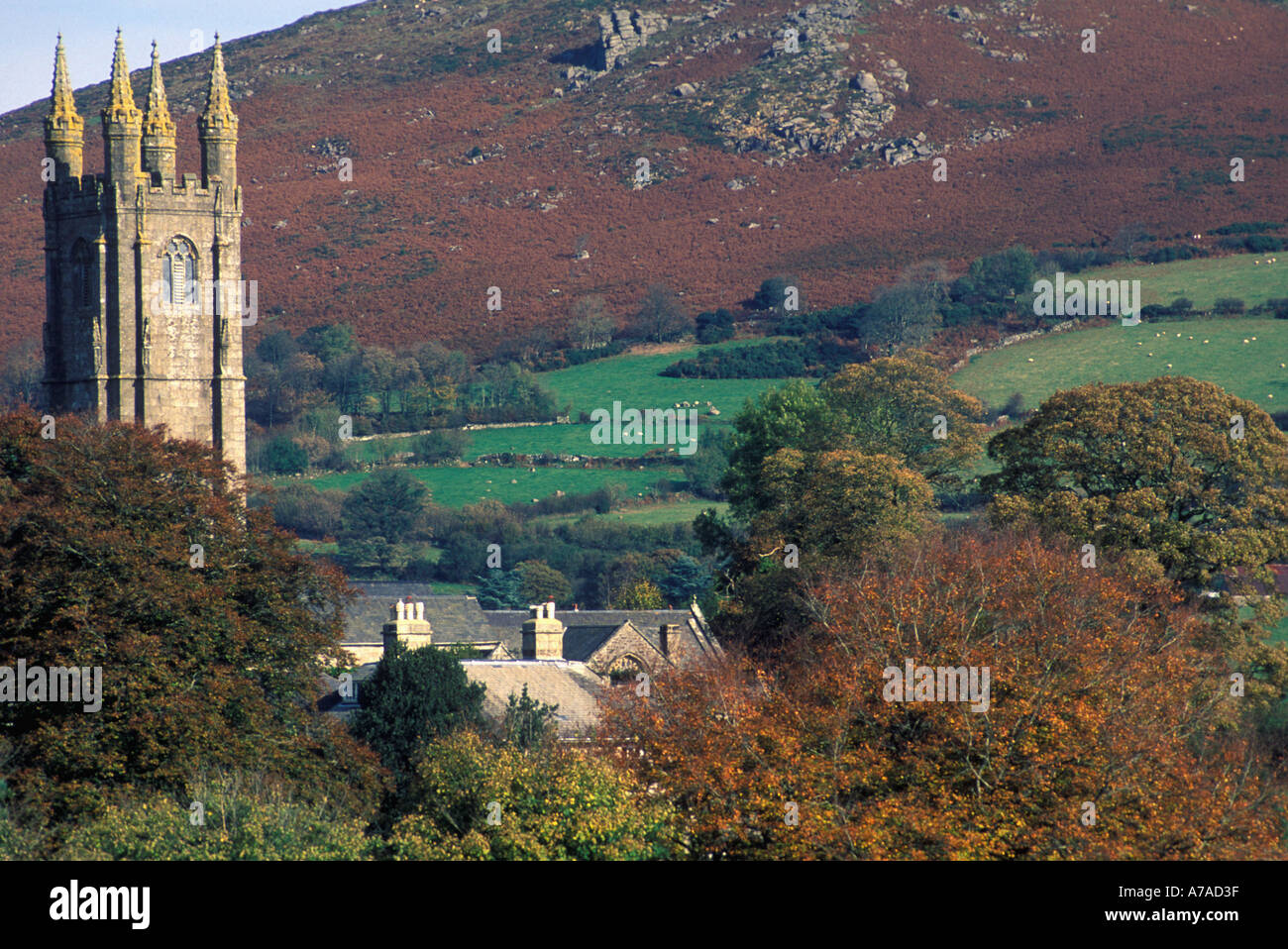 Widecombe in the Moor Stock Photo - Alamy