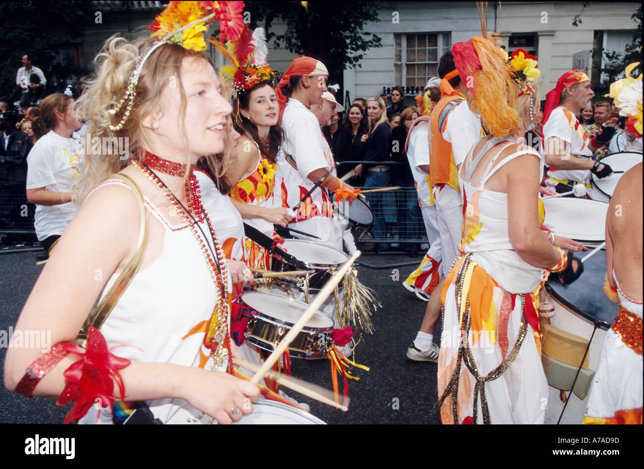 Nottinghill Carnival Bands London uk Stock Photo - Alamy