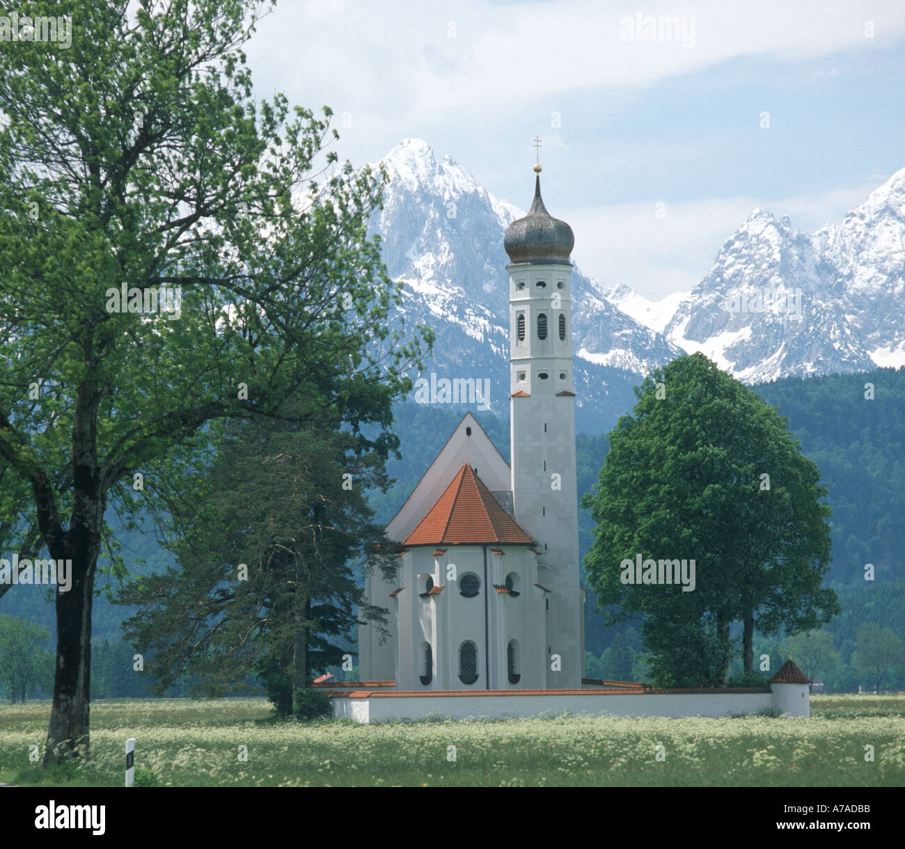 Church St Koloman Bavaria Germany Stock Photo - Alamy