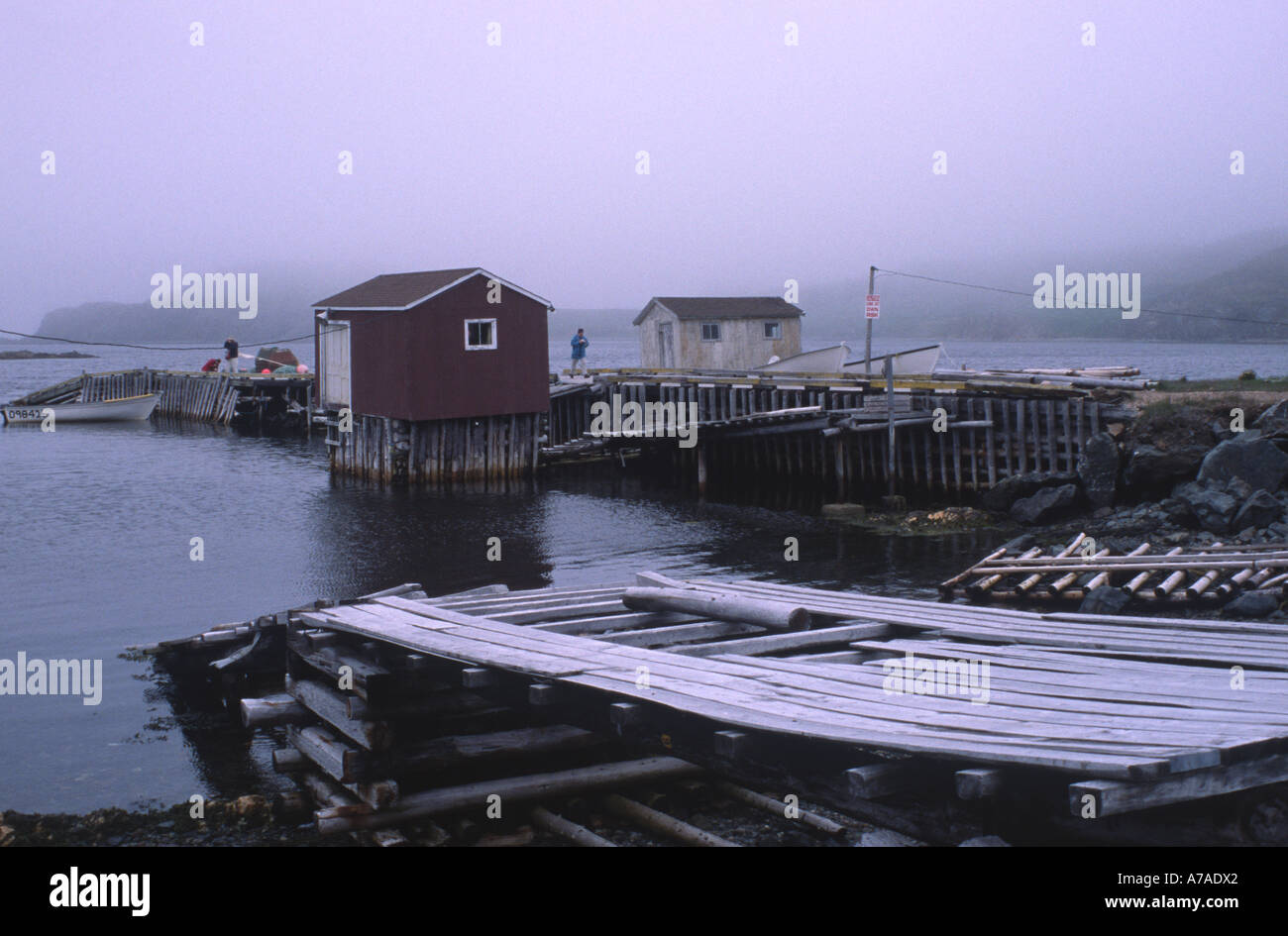 Newfoundland outport fishing village Stock Photo - Alamy