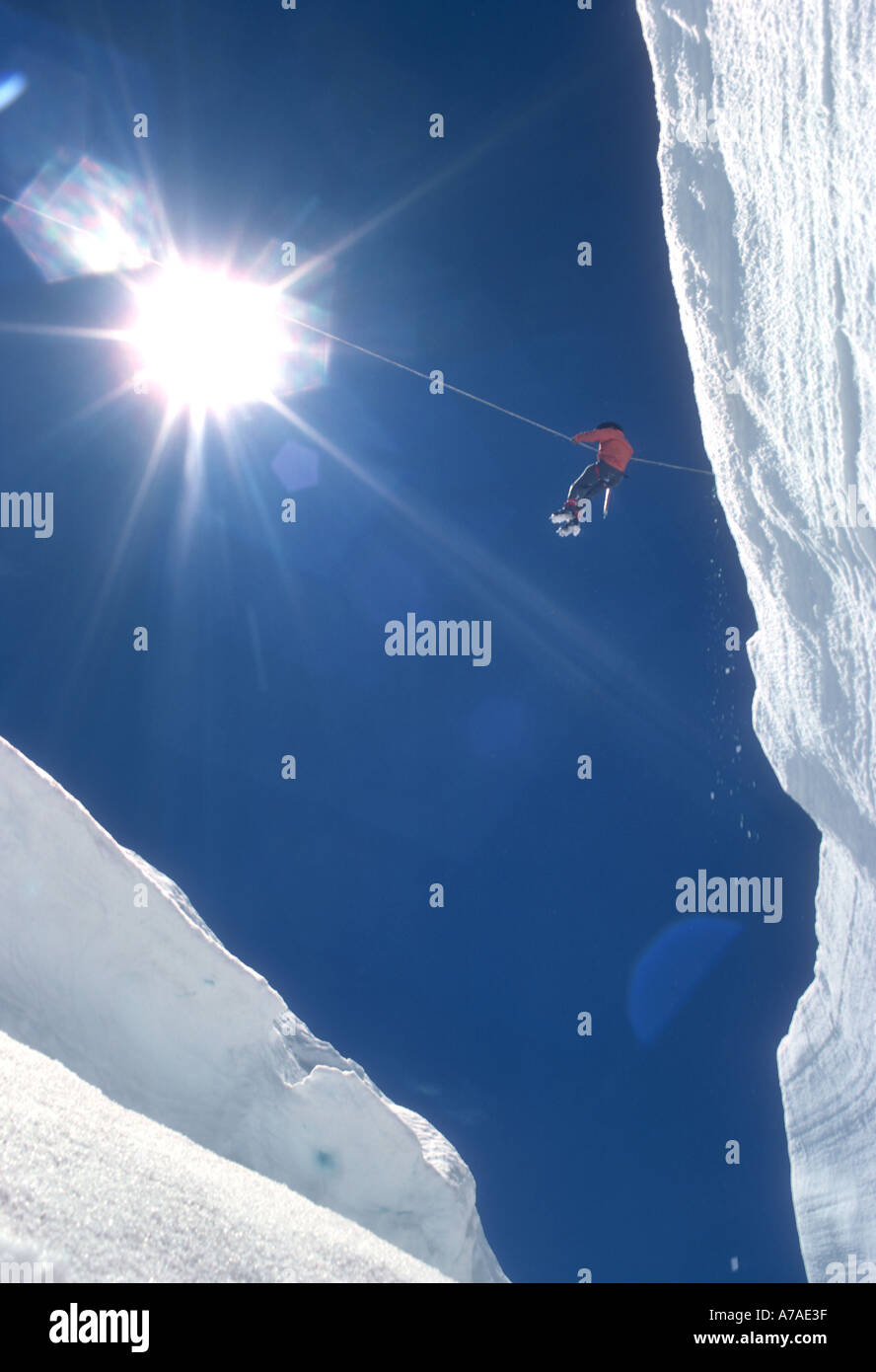 Crevasse crossing hi-res stock photography and images - Alamy