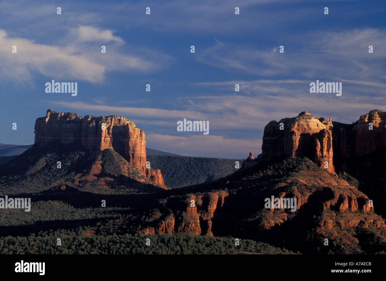 Courthouse Butte and Cathedral Rock Sedona Arizona Stock Photo - Alamy