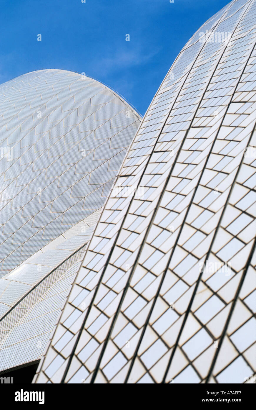 Opera house architecture sky detail roof curve tiles pattern blue hi ...