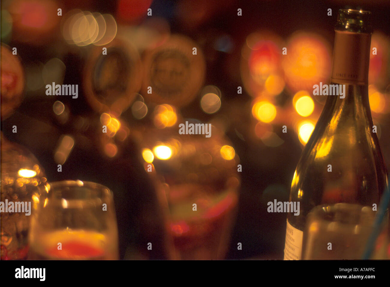 EVENING REFLECTION AND LIGHT AT THE BAR OF THE OBSERVER HOTEL THE ROCKS ...