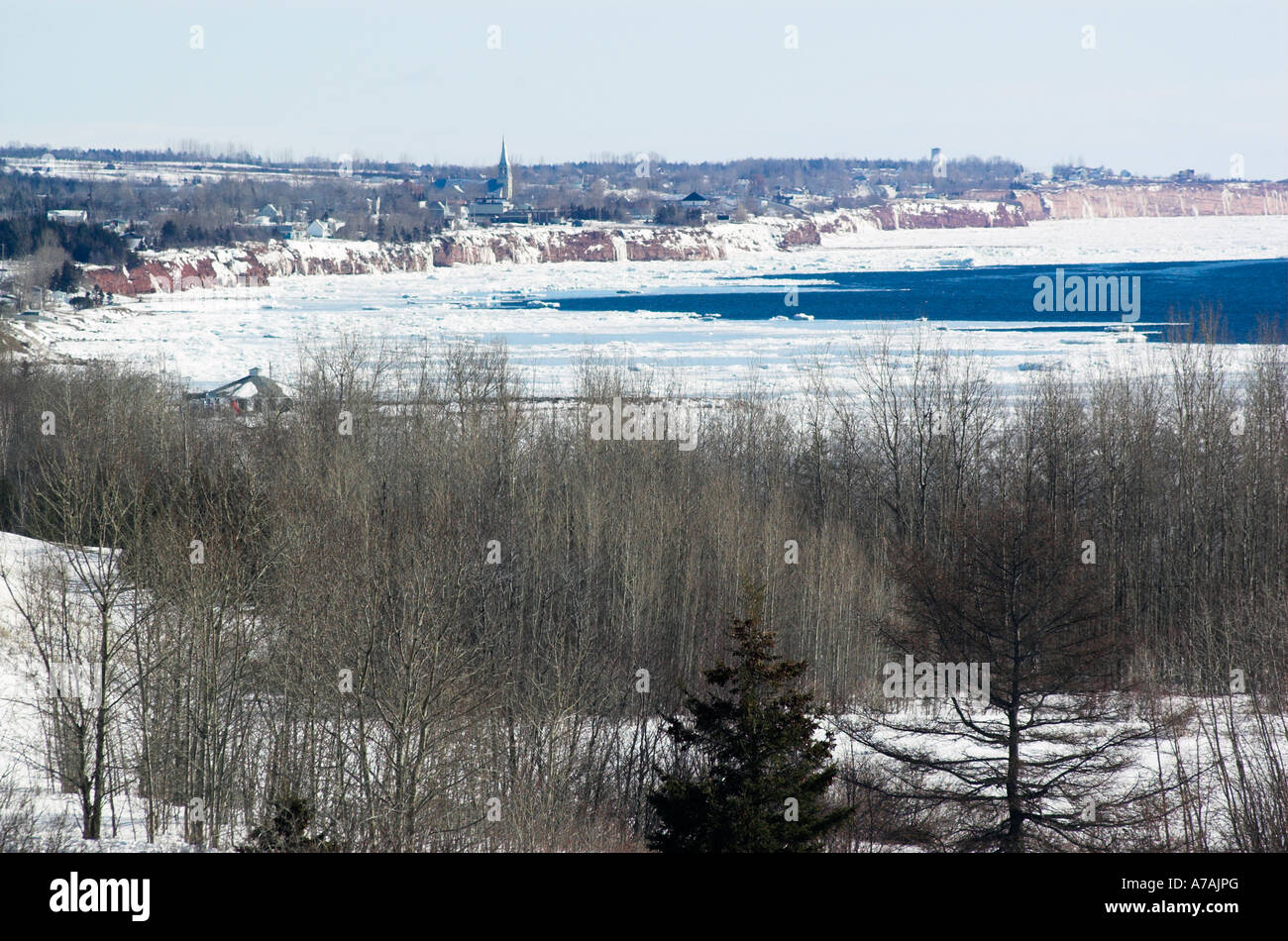 The frozen sea at Caplan in Quebec Stock Photo - Alamy