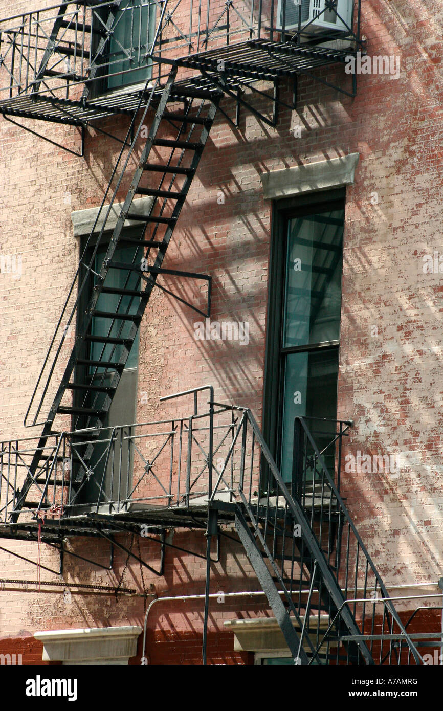 New york Fire escapes Stock Photo - Alamy