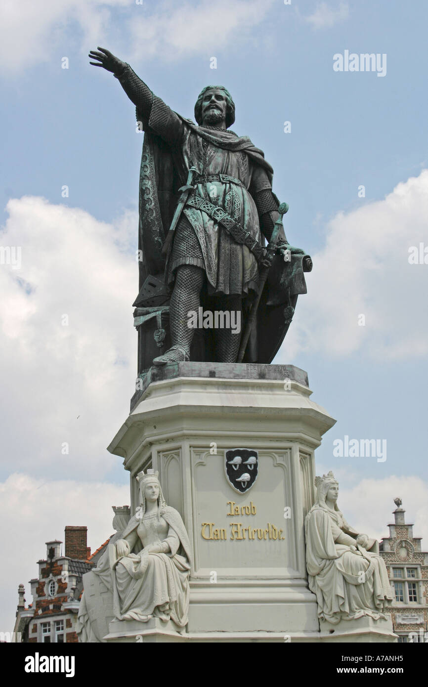 STATUE OF JACOB VAN ARTEVELDE GHENT GENT Stock Photo - Alamy
