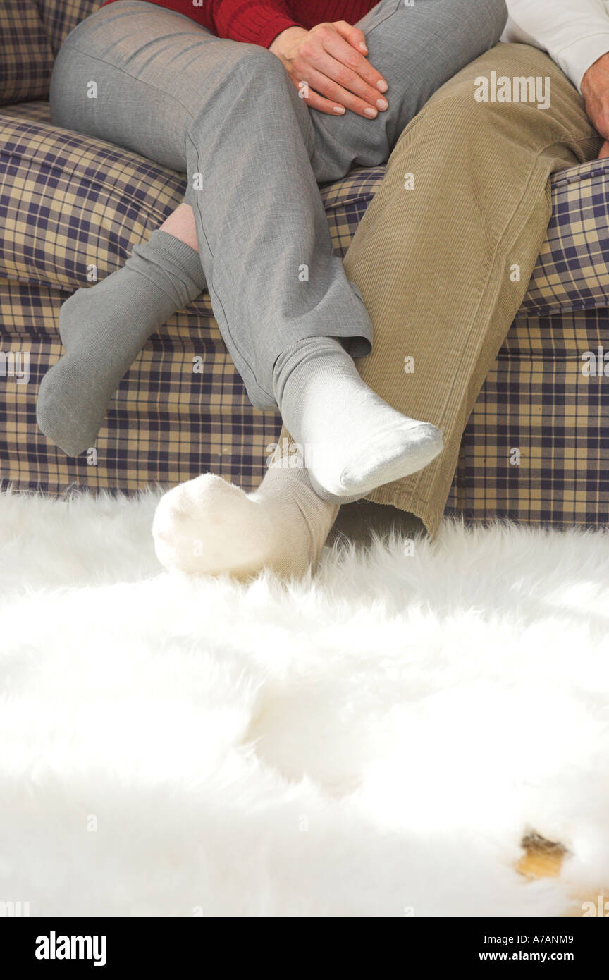 Sheepskin rug sofa hi-res stock photography and images - Alamy