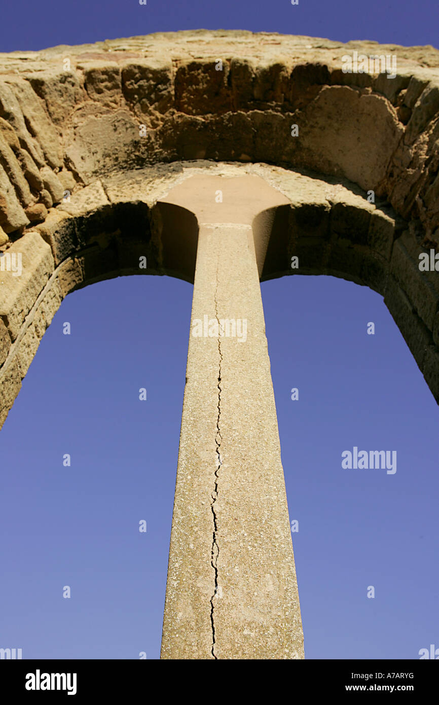Arched window of a church ruin Stock Photo - Alamy