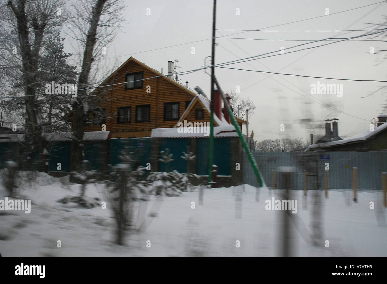 Country houses in the West Siberian city of Chelyabinsk in Russia Stock ...