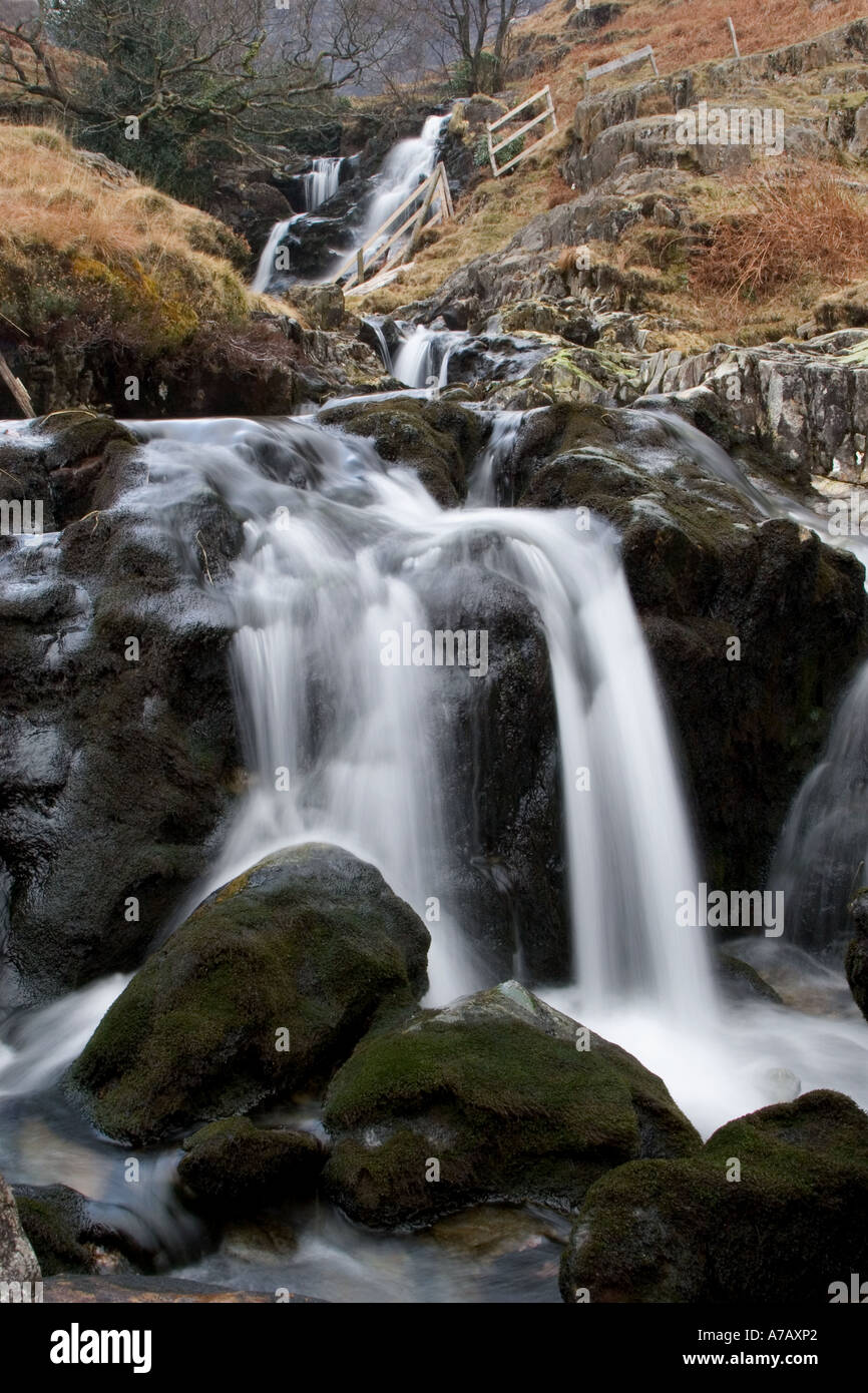 Waterfall Snowdon Mountain Snowdonia North West Wales Stock Photo - Alamy