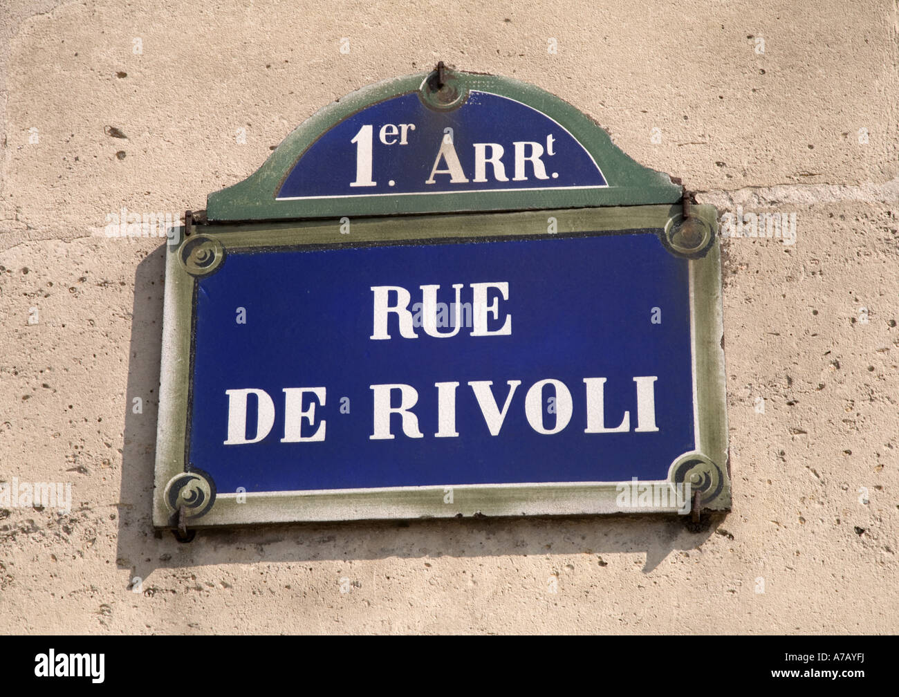 Rue de Rivoli road sign Paris France Stock Photo - Alamy